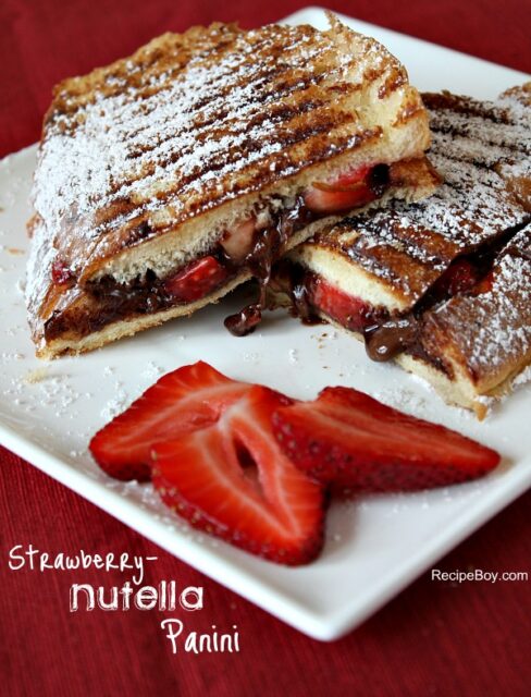 Strawberry Nutella Panini - Recipe Boy
