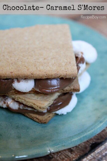Chocolate Caramel S'Mores - Recipe Boy