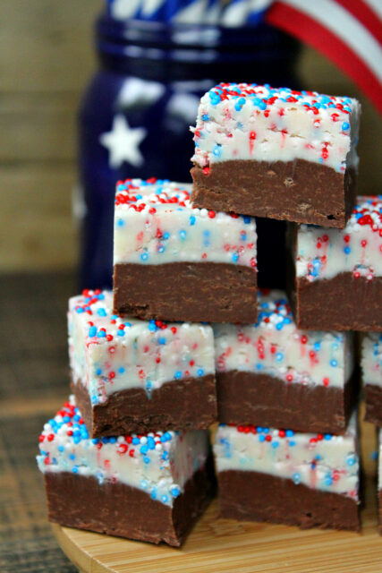 Patriotic Fudge Recipe - RecipeBoy