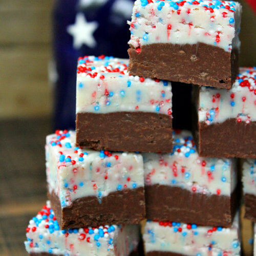 Patriotic Fudge Recipe - RecipeBoy