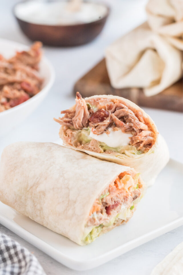 Slow Cooker Pork Burritos - Recipe Boy